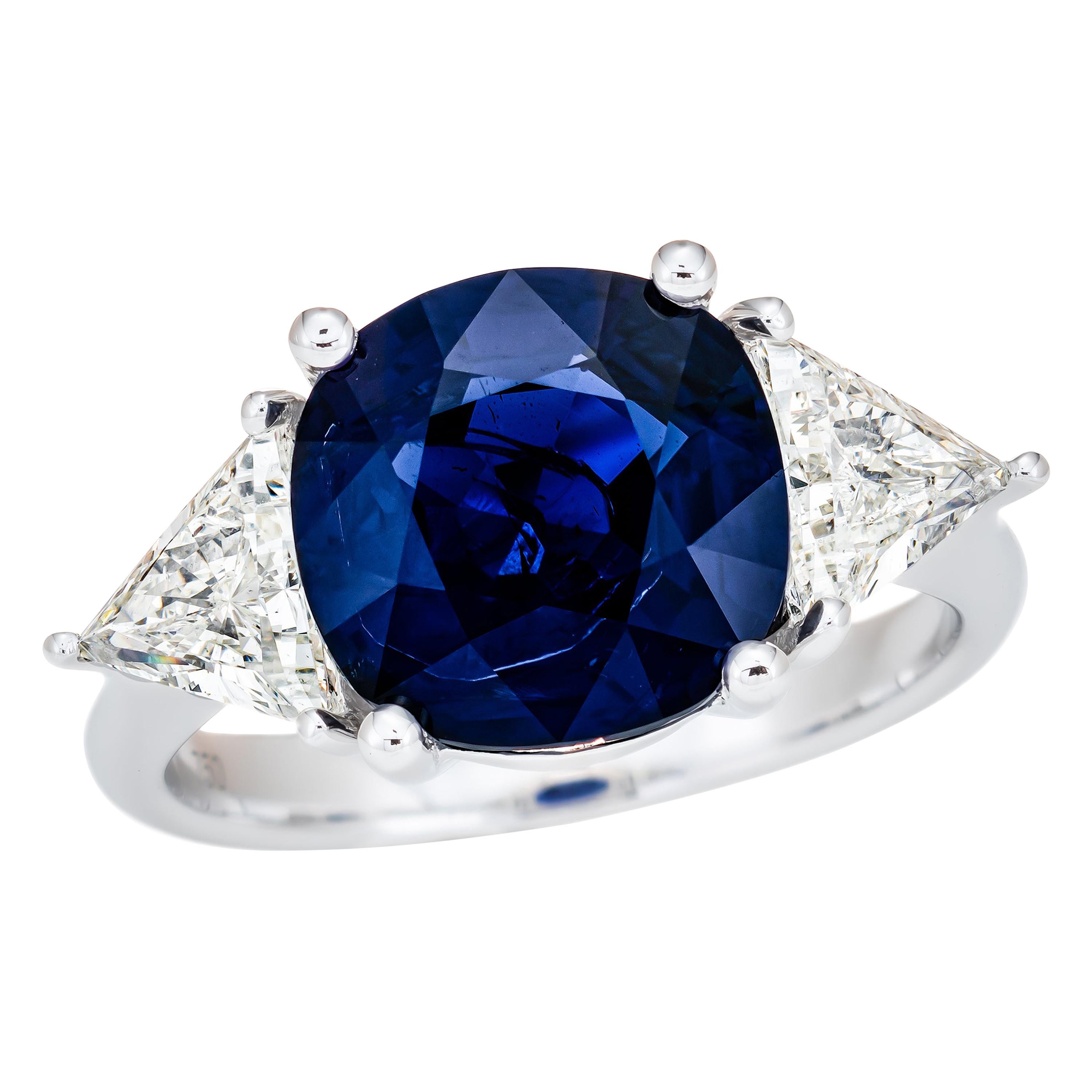 8.68 Carat Vivid Blue Sapphire, Madagascar, Unheated, Royal Blue at 1stDibs