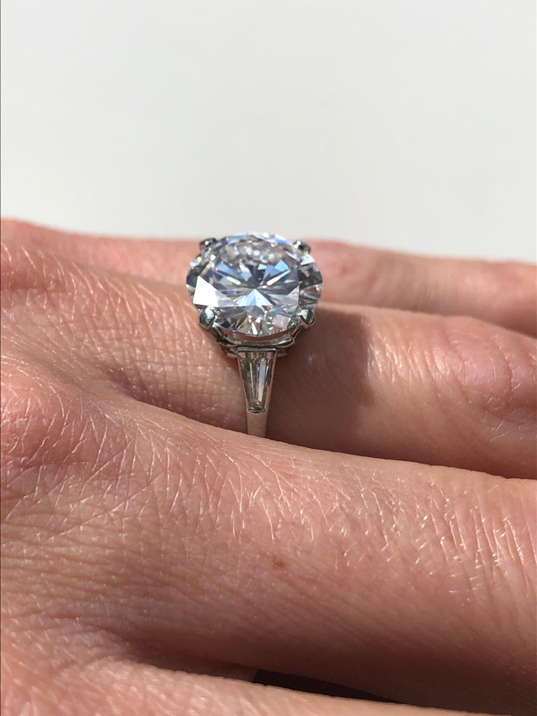 5.23 Carat Round Brilliant Cut Diamond E Color S12 Clarity HRD ...