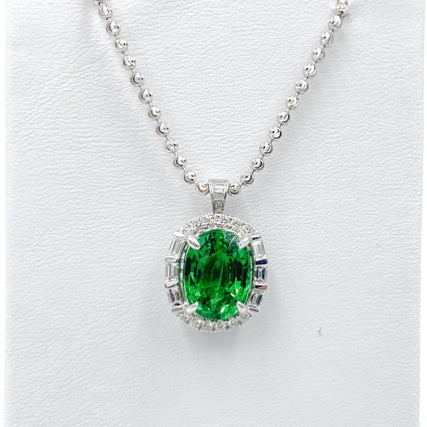 5.34 Carat Tsavorite Green Garnet Ring or Pendant at 1stDibs ...