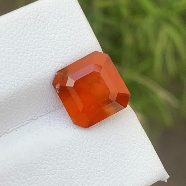 5.40 Carat Natural Loose Smoky Hessonite Orange Garnet Square Shape For ...