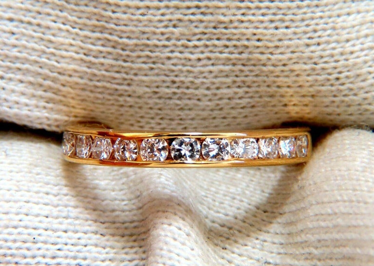 .54 Carat Natural Round Diamond Band Ring 14 Karat at 1stDibs