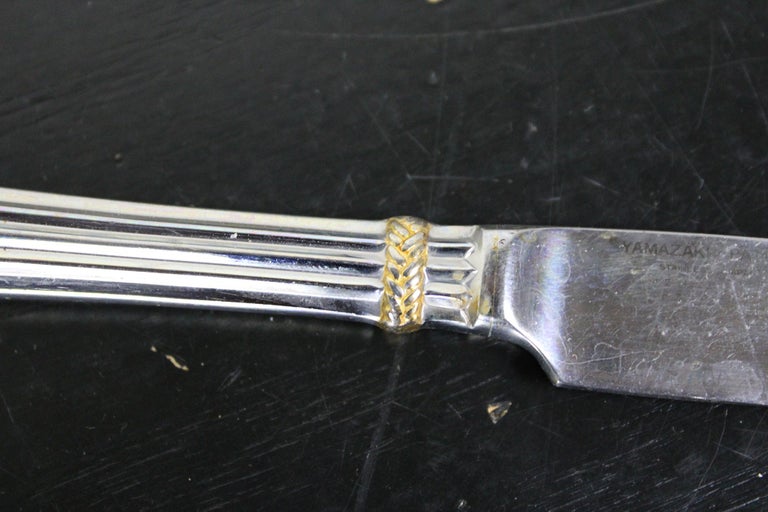 55 Vintage Yamazaki Carouselle Gold Stainless Flatware Silverware ...