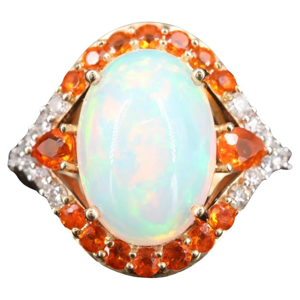 $5500 / NEW / KHR Designer Diamond and Opal Ring / 14K Gold For Sale at ...