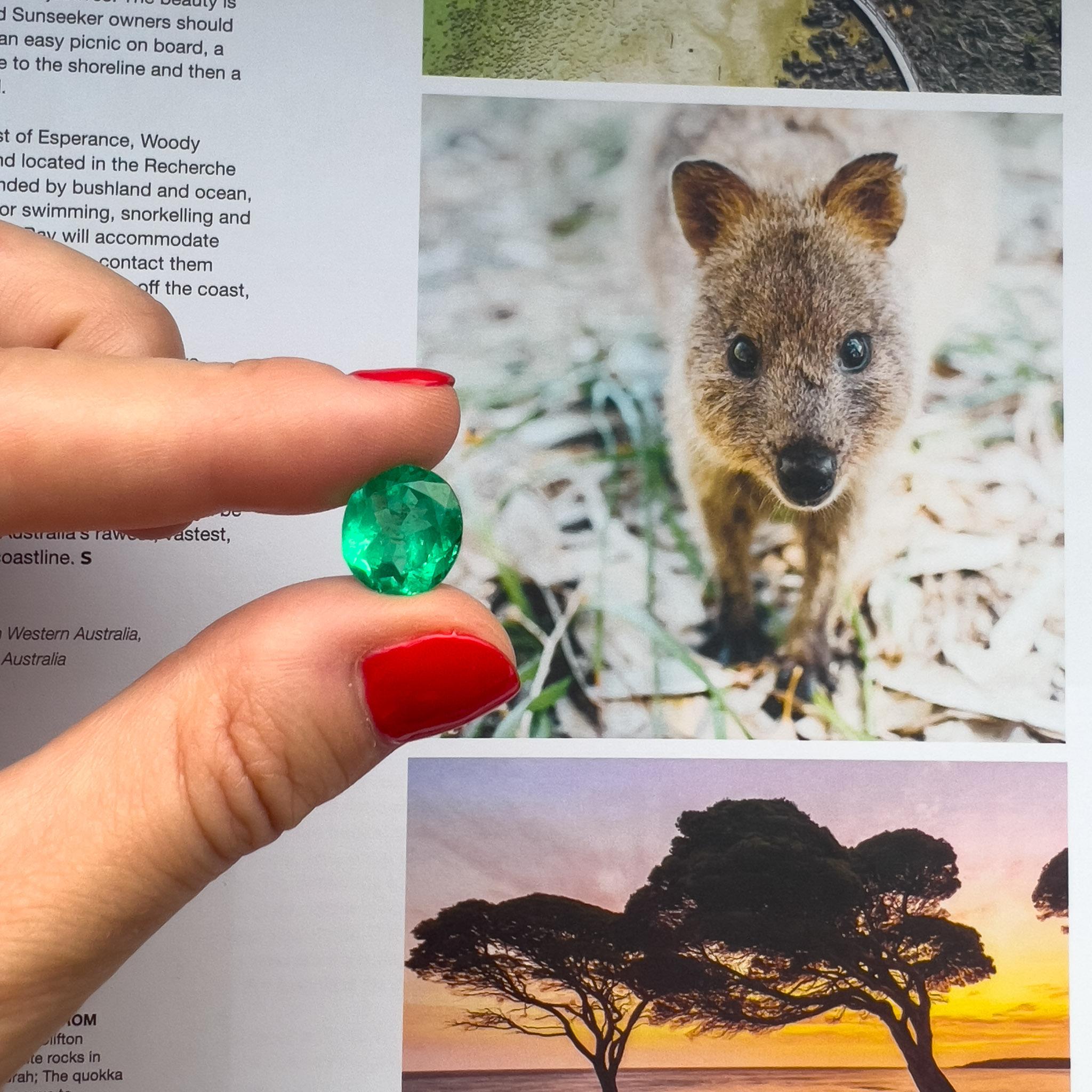 5.51 Carat Colombian Emerald GRS Certified Loose Stone Insignificant ...