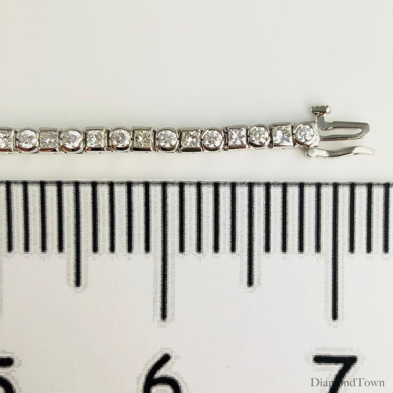 Diamondtown 5 54 Carat Diamond Tennis Bracelet In 14 Karat White Gold