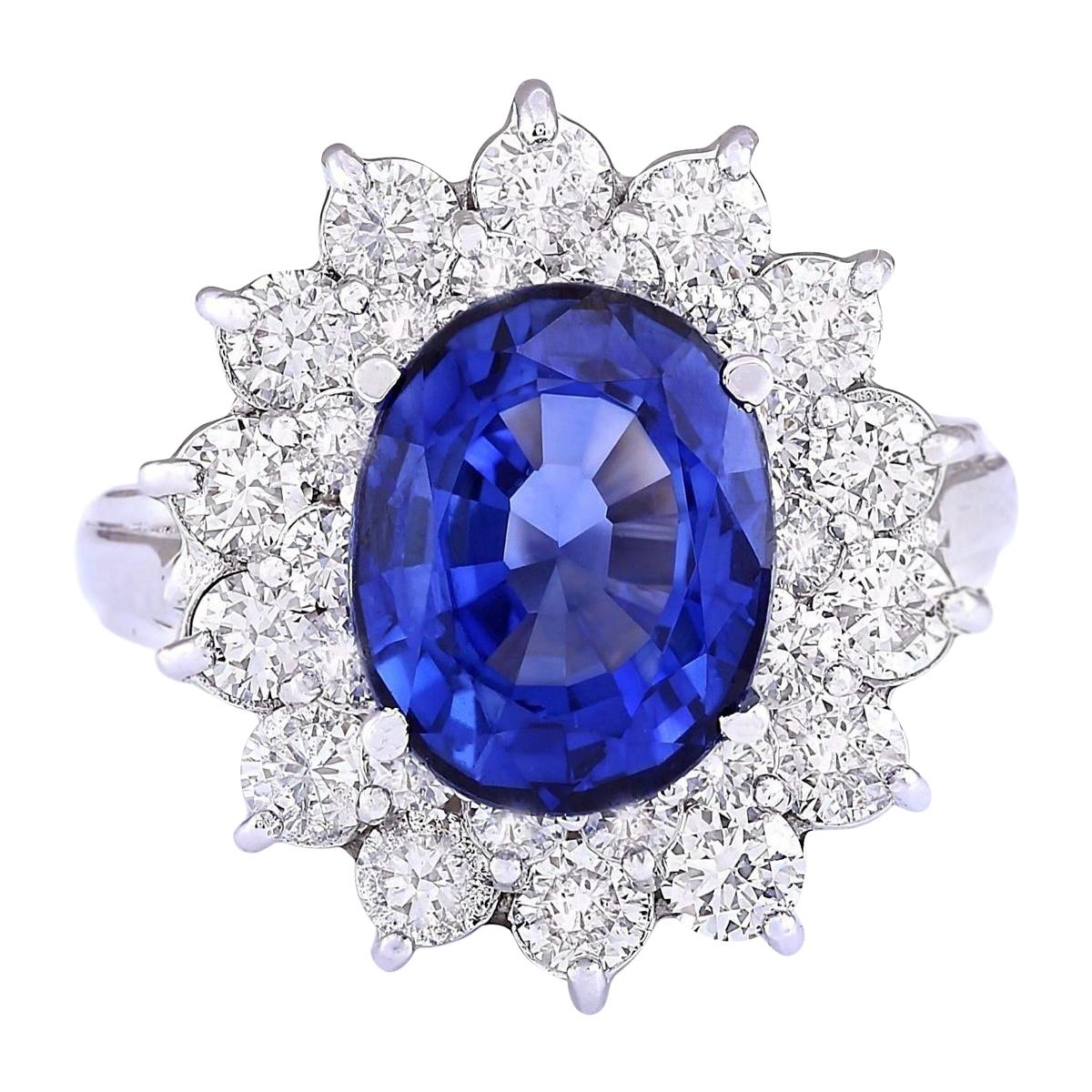 2.37 Carat Natural Ceylon Sapphire 18 Karat Yellow Gold Diamond Ring ...