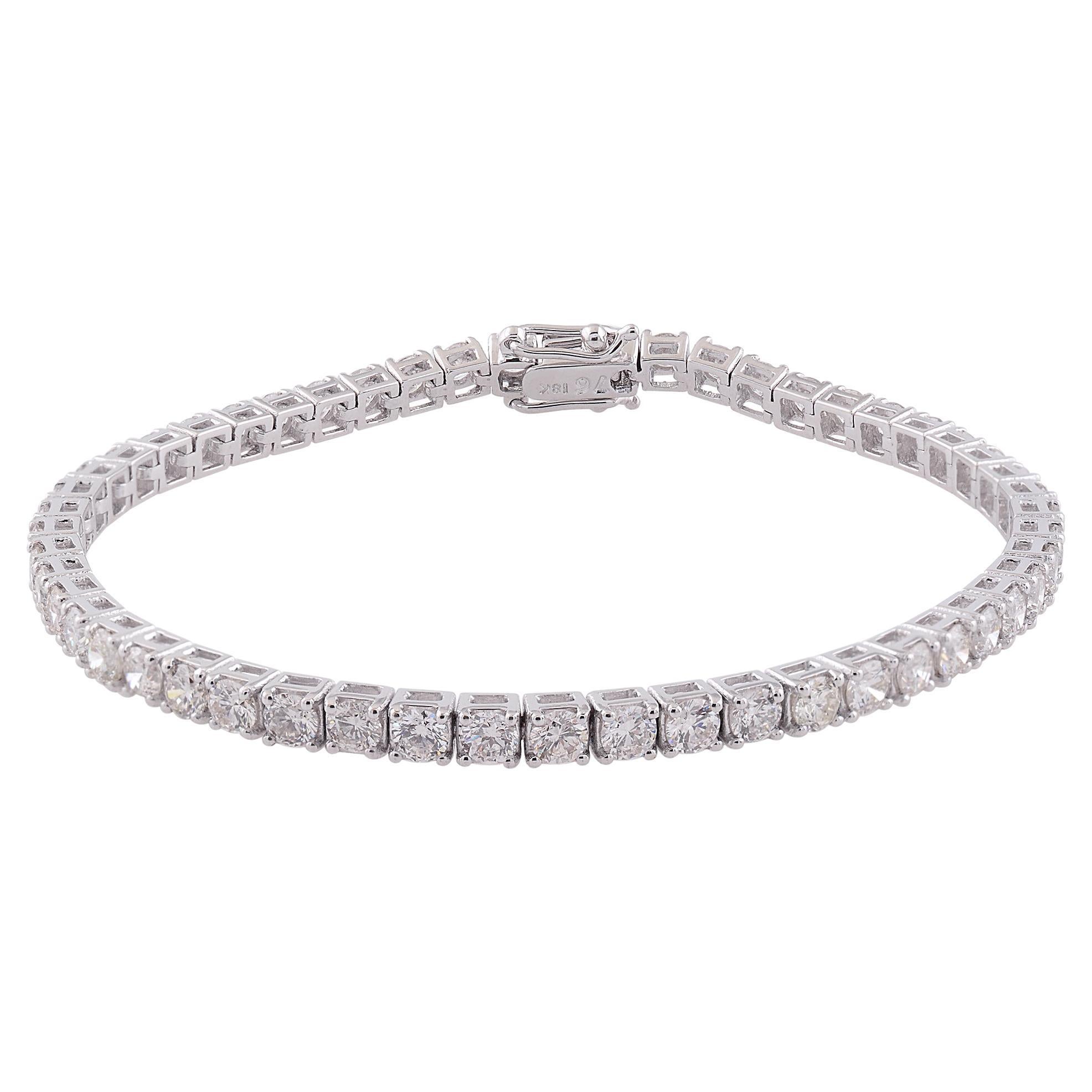 18 Karat Rose Gold And 5 75 Carat Black Diamond Tennis Bracelet Alessa