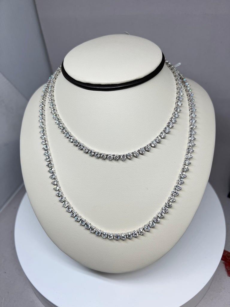 57.52 Ct Round Diamond Opera Necklace For Sale at 1stDibs