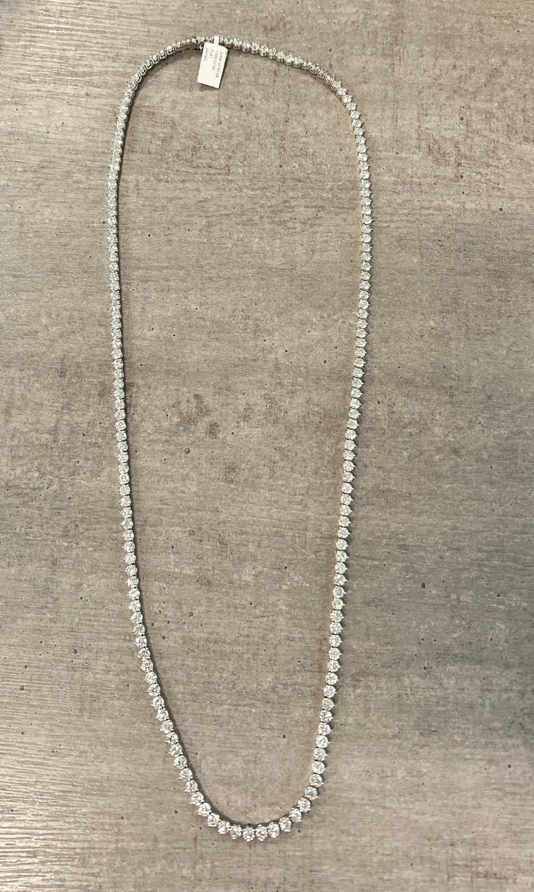 57.52 Ct Round Diamond Opera Necklace For Sale at 1stDibs
