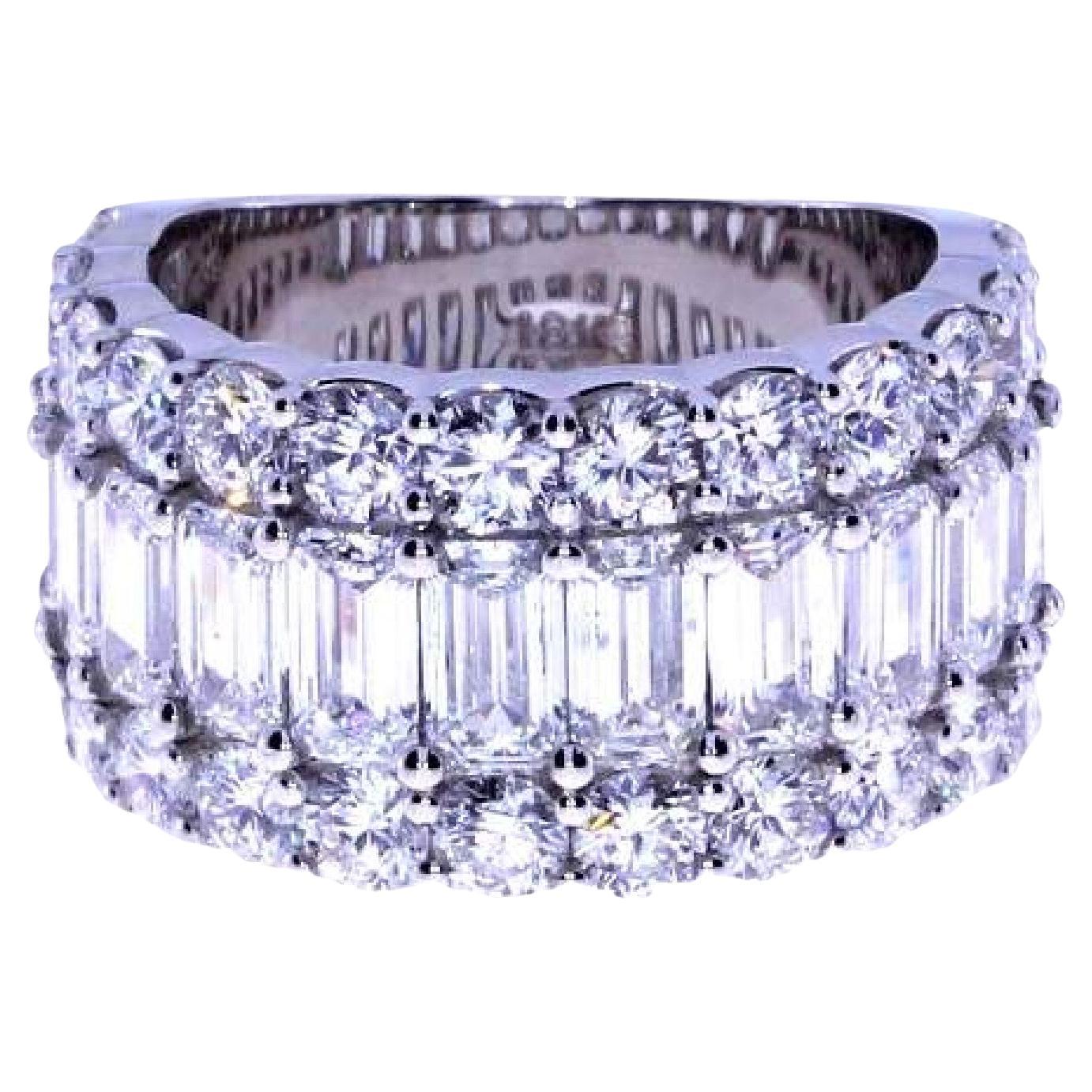 4.79 Ct Pear Shape Diamond Eternity Band For Sale at 1stDibs