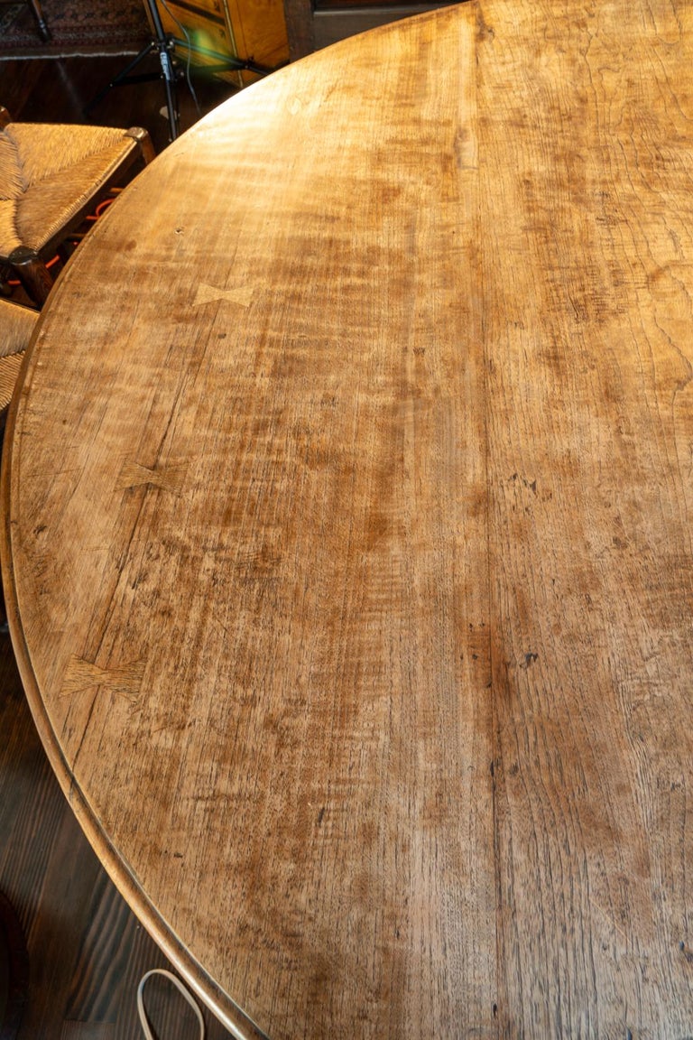 Large Dutch Colonial Teak Pedestal Dining Table, circa 1910 at 1stDibs