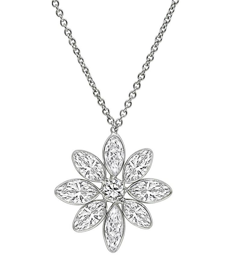 5.90ct Diamond Pendant Necklace For Sale at 1stDibs