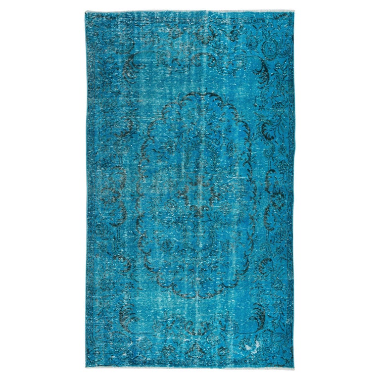 Vintage Handmade Turkish Rug Over-Dyed in Teal 4 Modern Interiors For ...
