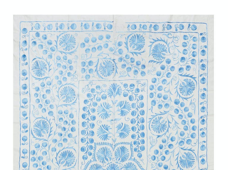 Classic Suzani Silk Hand Embroidery, New Wall Hanging, Bed or Table ...