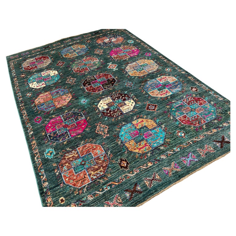 5x7 Hand-Knotted Afghan Rug Premium Hand-Spun Afghan Wool Fair Trade ...
