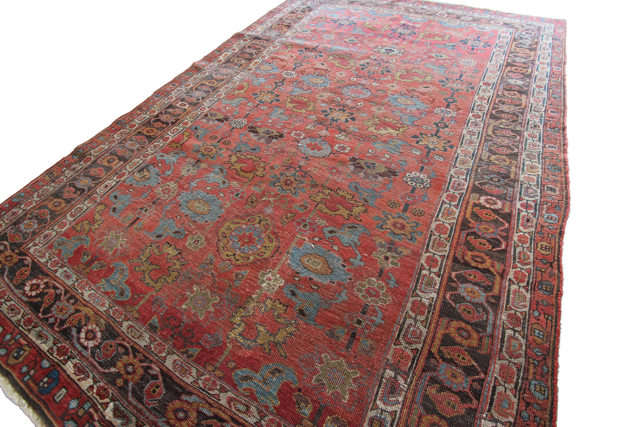 Antique Persian Bijar Antique Bijar Pre-1900 Geometric Overall at 1stDibs
