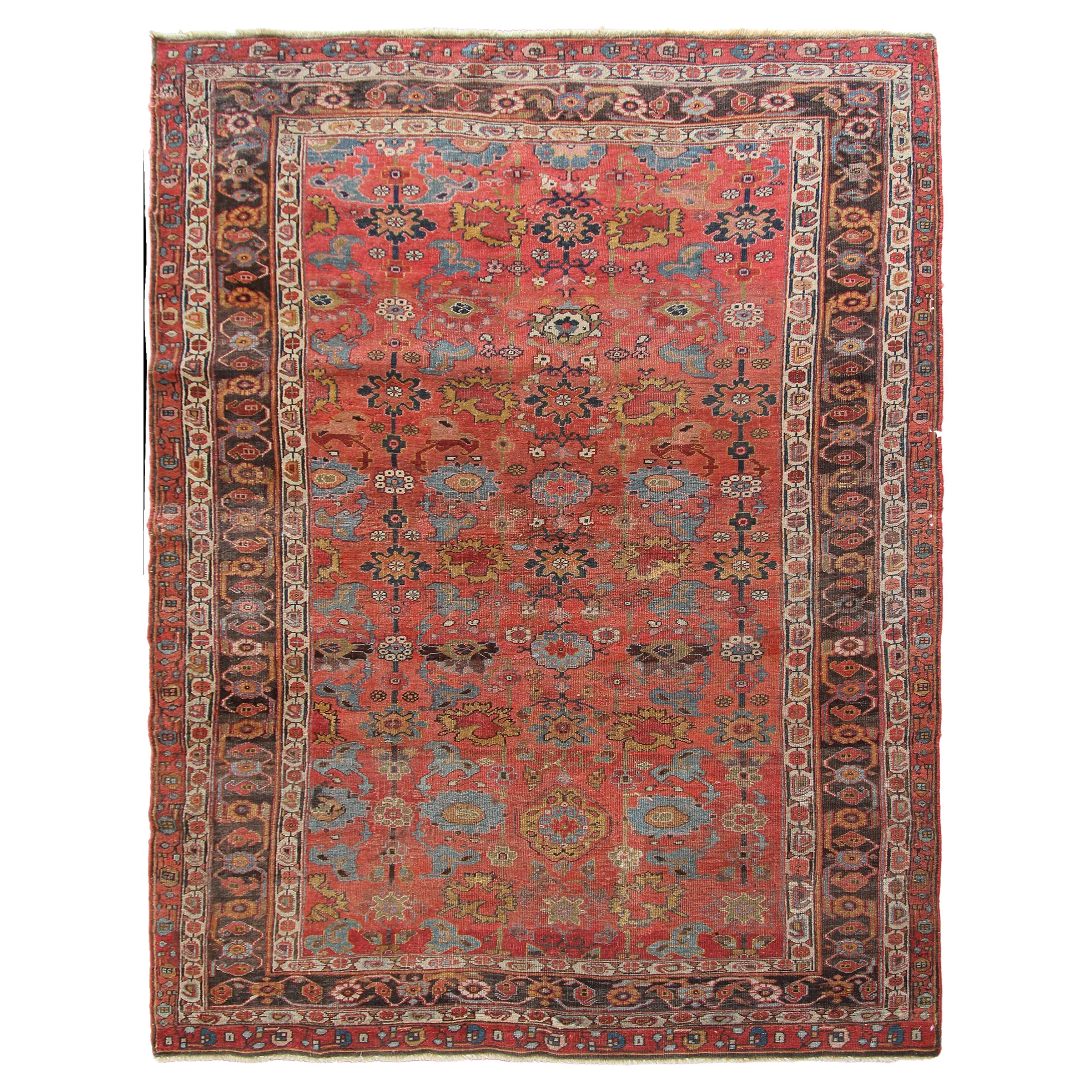 Antique Persian Bijar Antique Bijar Pre-1900 Geometric Overall at 1stDibs