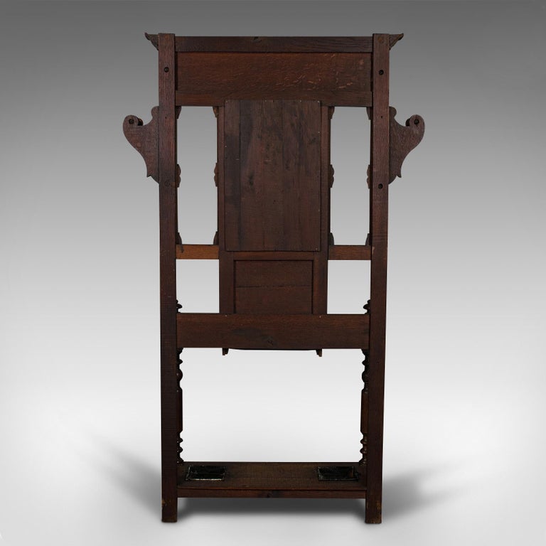 Antique Hall Stand, English Oak, Coat Rack, Gothic Revival, Victorian ...
