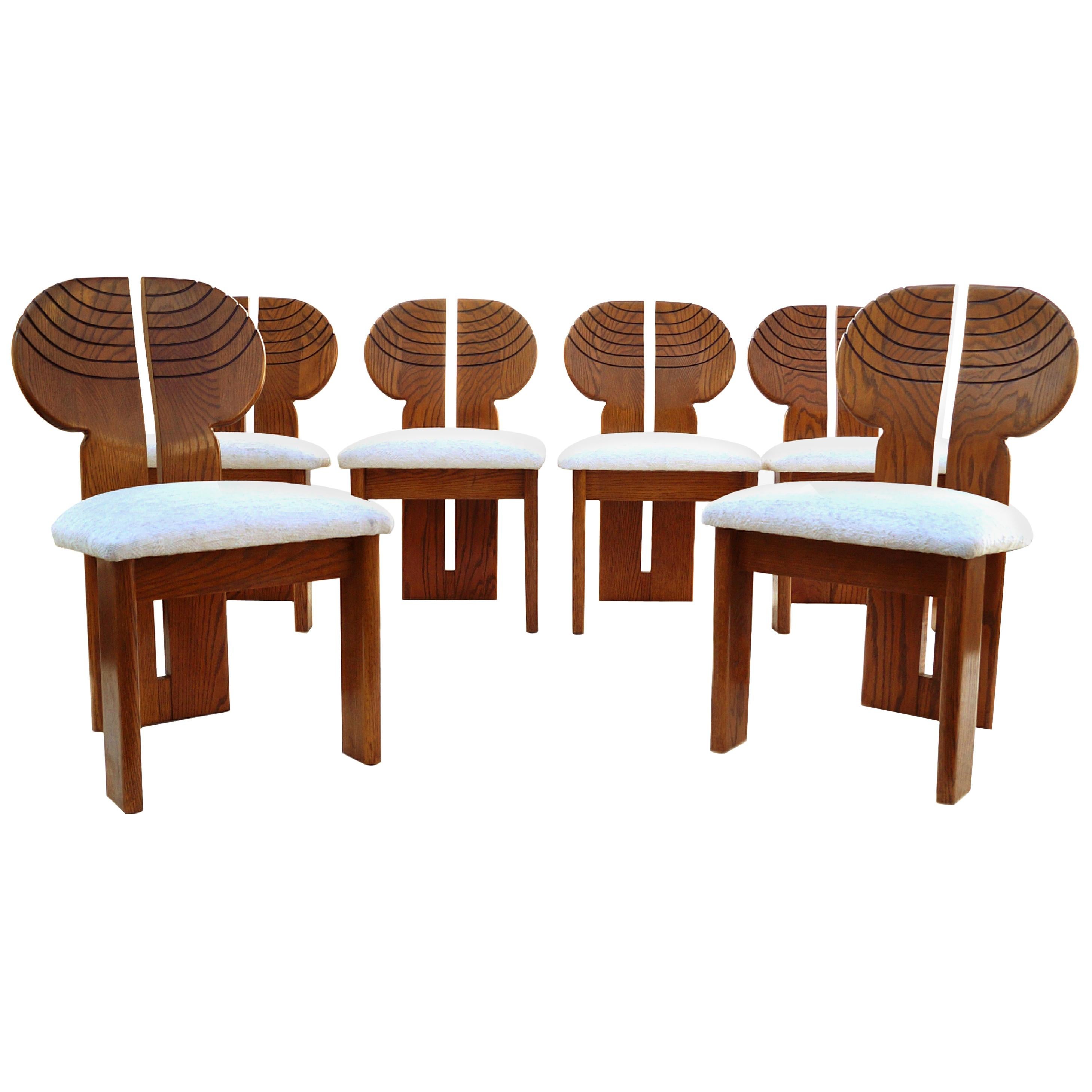 6 Africa Studio Dining Chairs in the Manner of Afra and Tobia Scarpa at ...