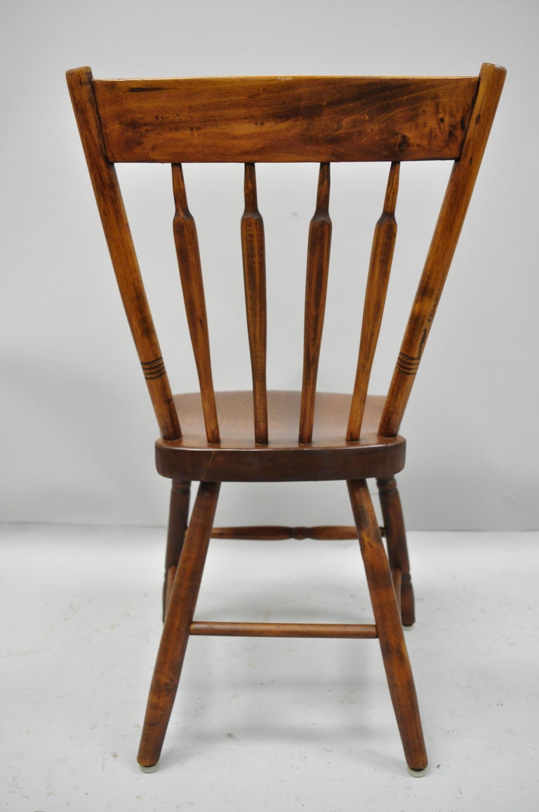 6 Antique American Colonial Farmhouse Windsor Country Dining Chairs ...