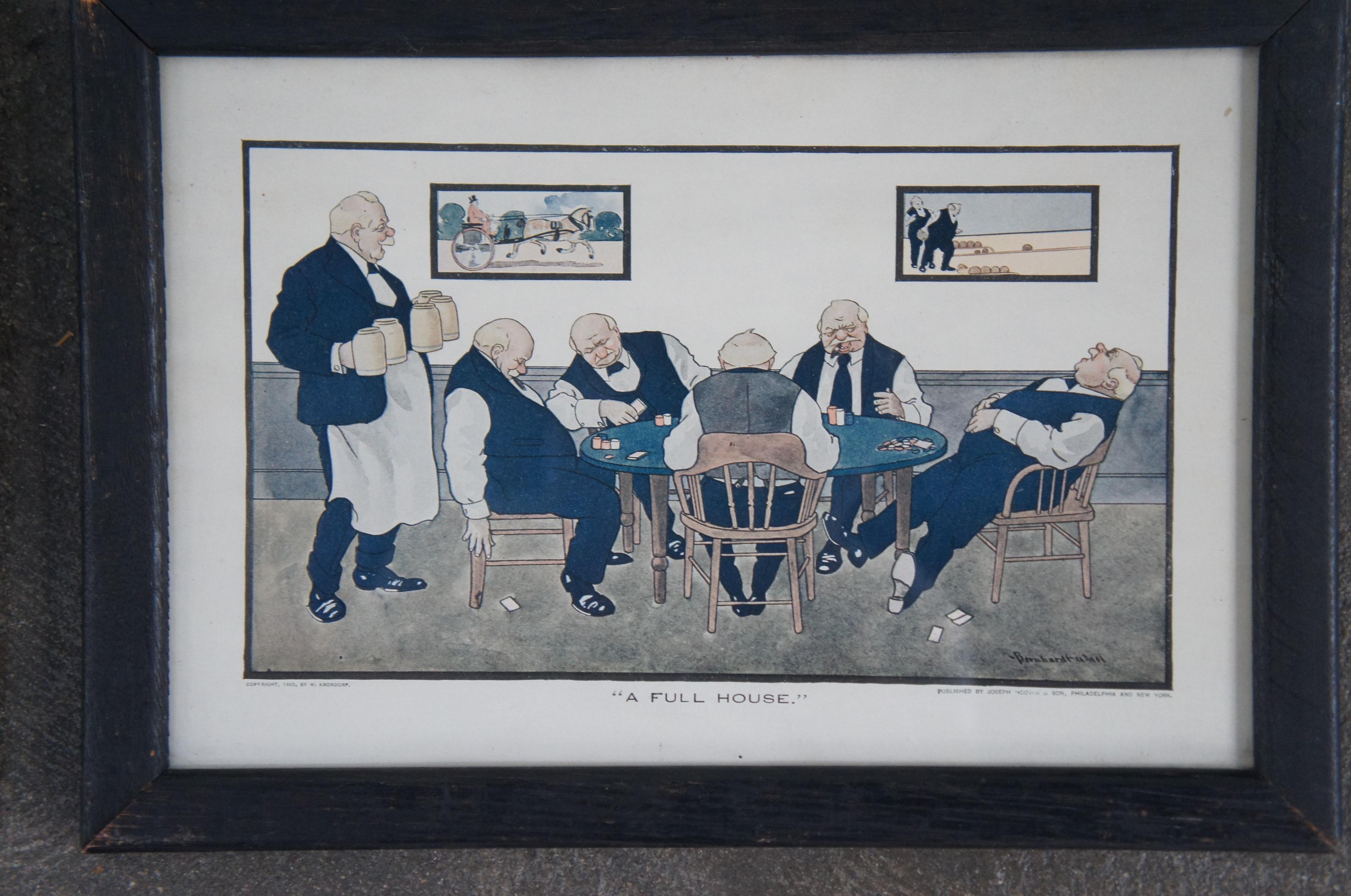 6 litografie antiche di Bernhardt Wall e Edmond Lavrate, litografie ...