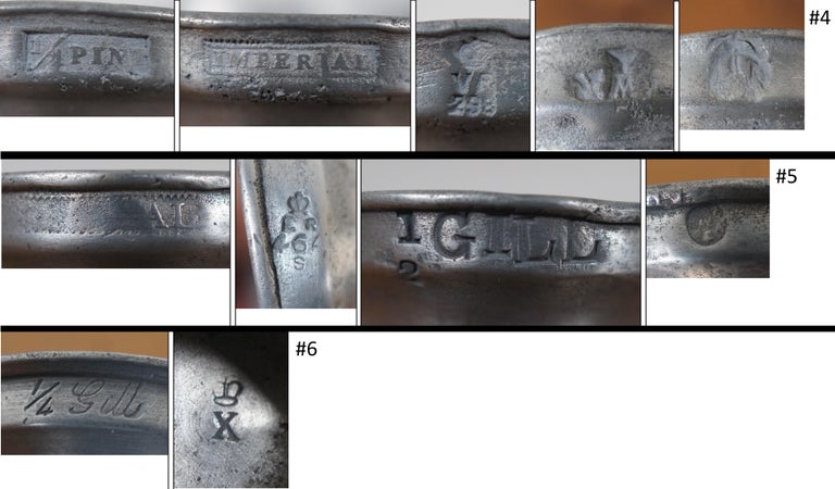 6 Antique Victorian Graduated Pewter Measures Cups Mugs Tankards For ...