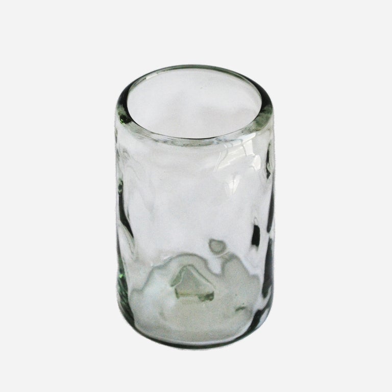 6 Beer-Cocktail Glasses, Handblown Organic Irregular Shape 100% ...