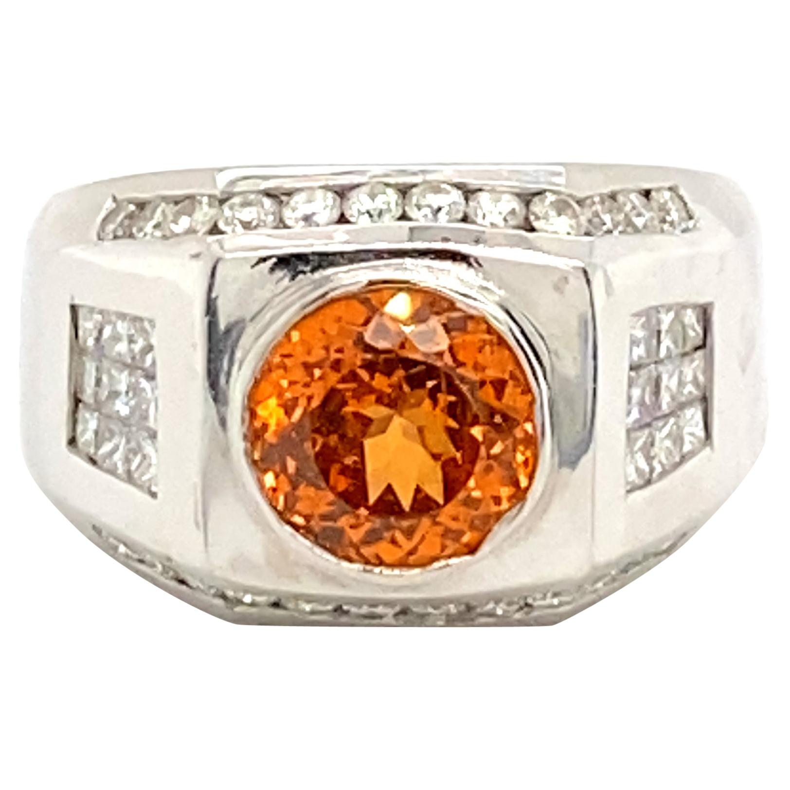 1920s Art Deco 3 Carat Bohemian Garnet Ring at 1stDibs | 3 carat garnet ...