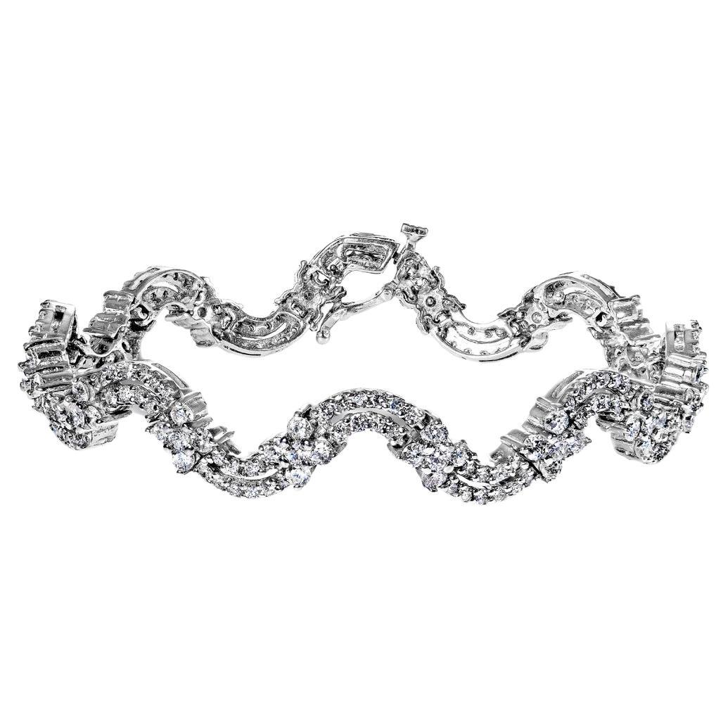 2 Carat Round Brilliant Single Row Diamond Bracelet Certified For Sale ...