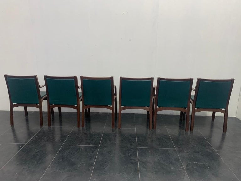 6 Chairs by Vittorio Gregoretti for Poltrona Frau, 1950s at 1stDibs