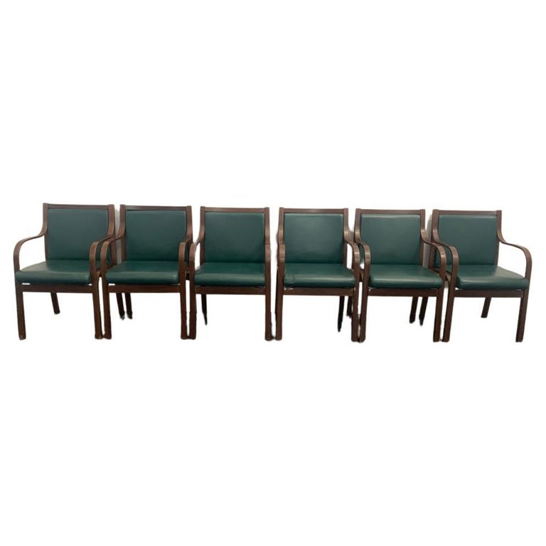 6 Chairs by Vittorio Gregoretti for Poltrona Frau, 1950s at 1stDibs