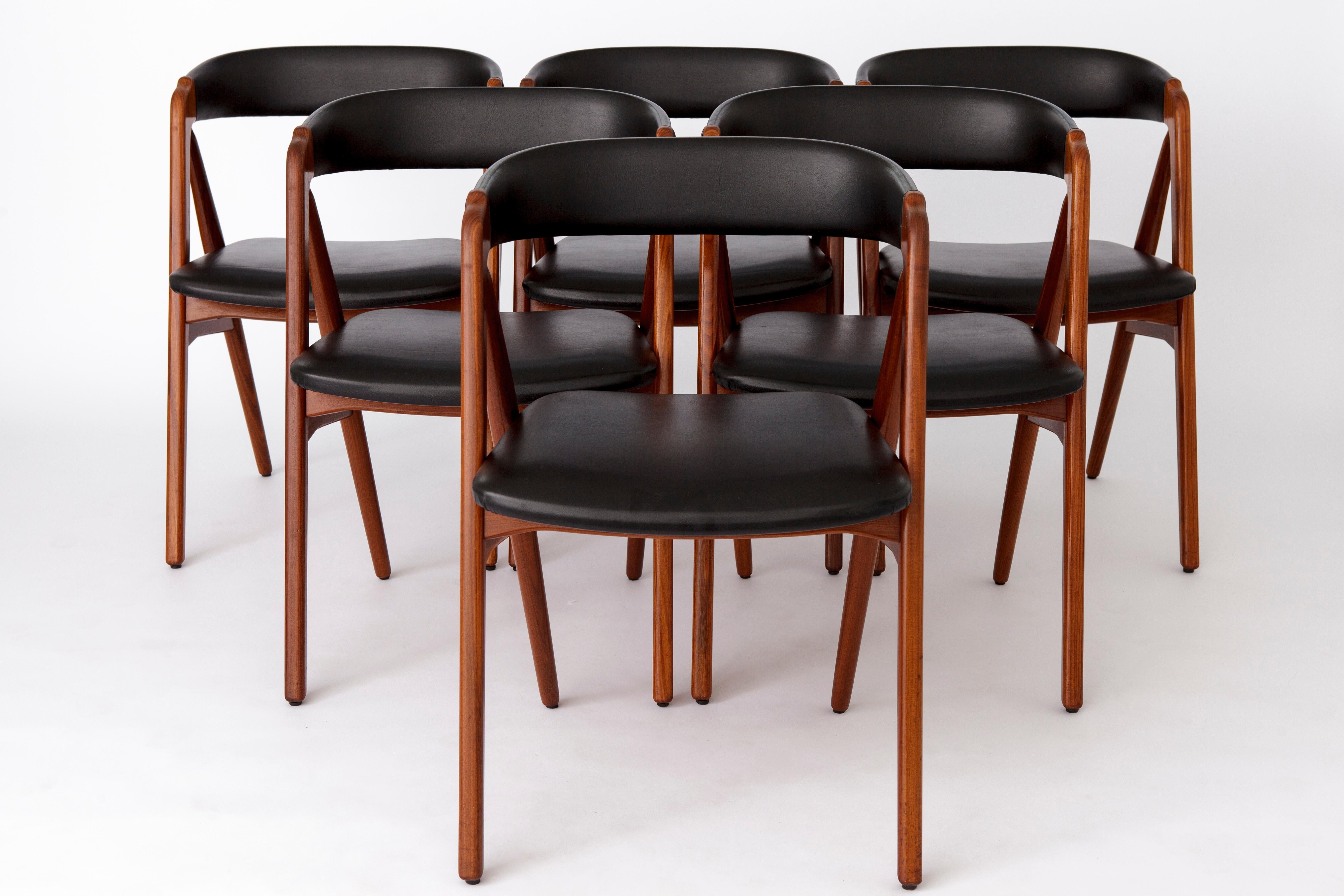 6 Dining Chairs by Farstrup, Denmark 1960s Vintage Teak For Sale at 1stDibs