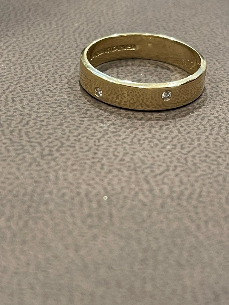 6 Flush Set Bezel Diamond Eternity Wedding Band in 14 Karat Yellow Gold ...