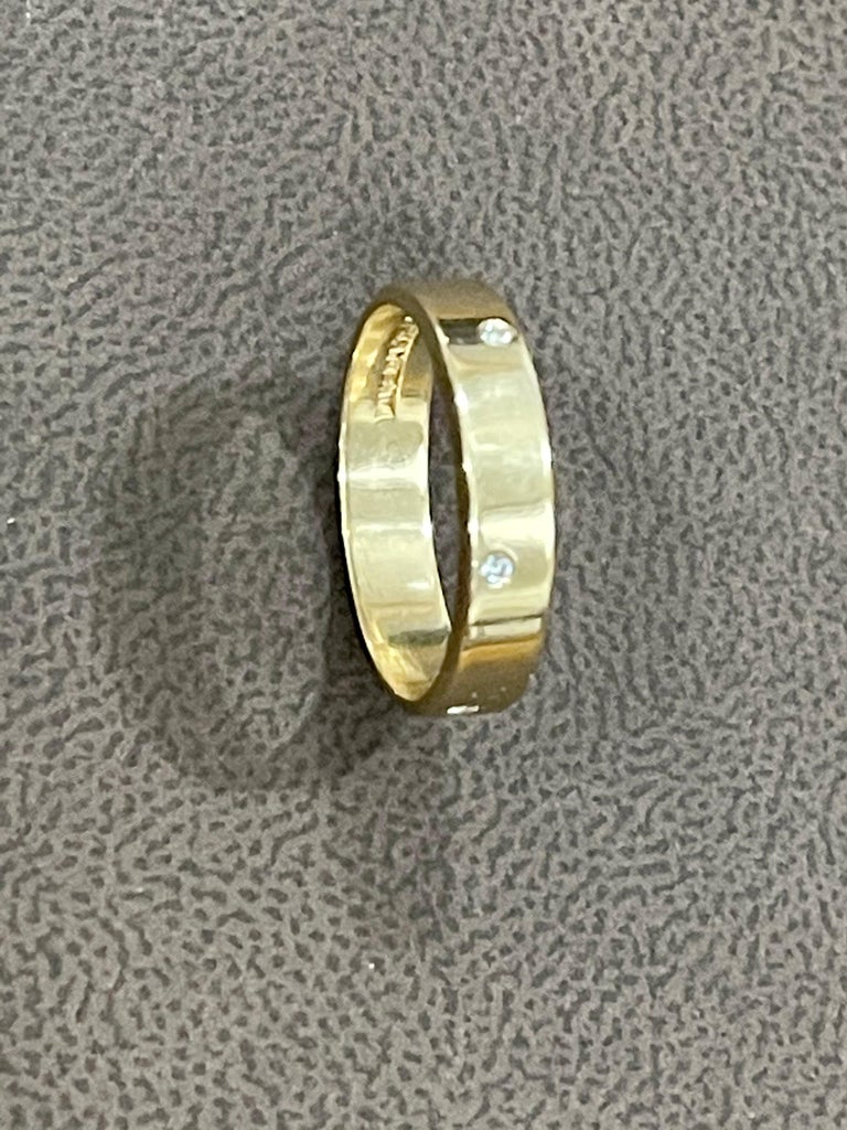 6 Flush Set Bezel Diamond Eternity Wedding Band in 14 Karat Yellow Gold ...