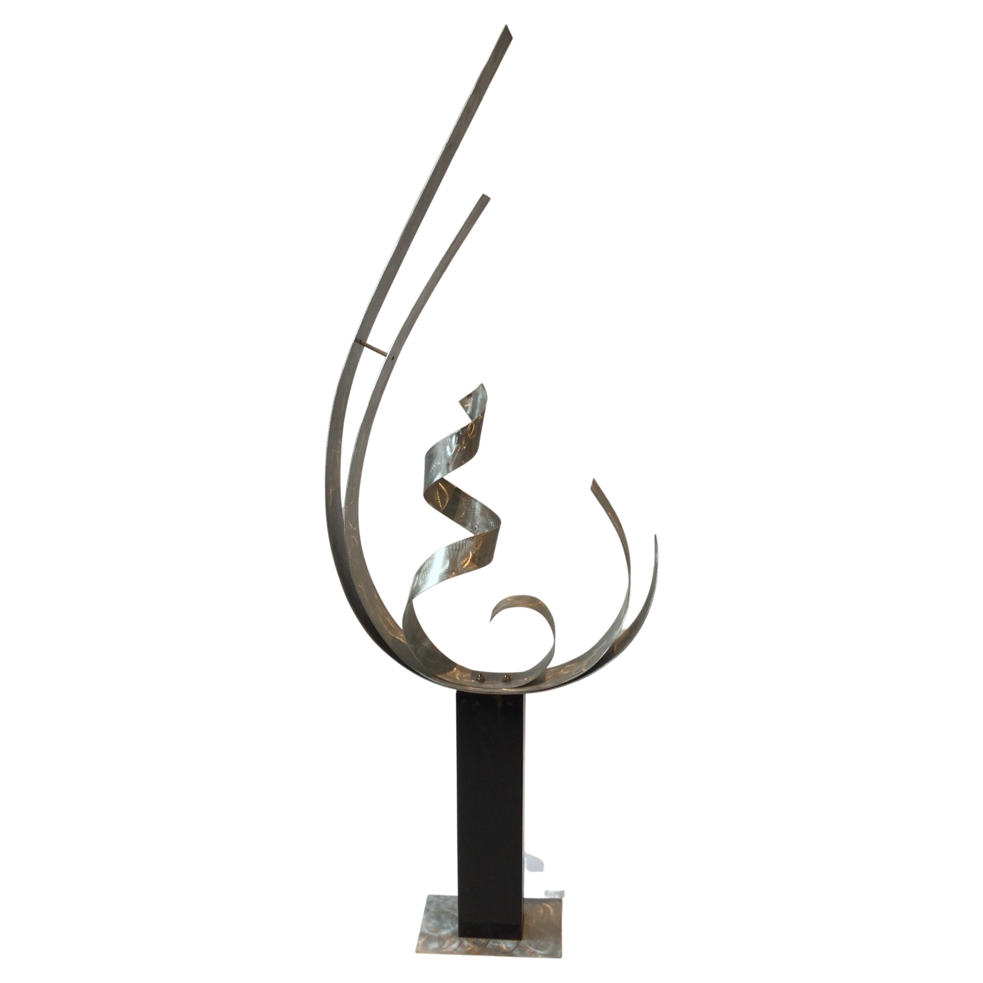 Twelve Foot Long Hanging Chain Sculpture in Concrete, Resin and Wood ...