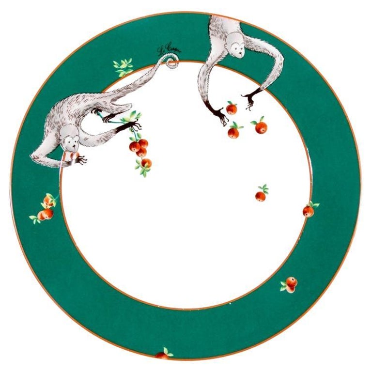 6 Le Cirque Bernardaud Limoges Monkey Motif Service Plates 11 3/4" For ...