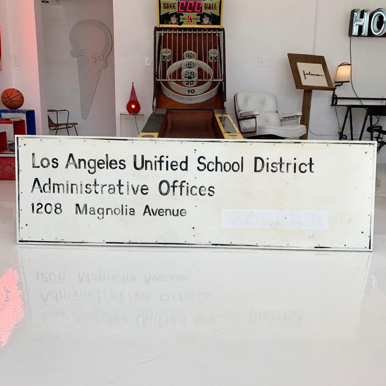 Los Angeles Unified School District Sign For Sale at 1stDibs