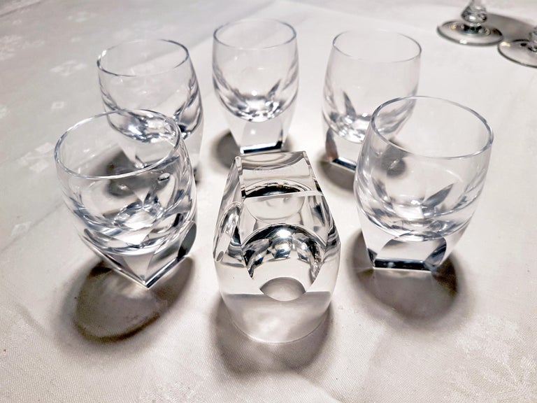 6 Moser Shot Glasses Art Nouveau Hand Blown, Lady Hamilton by Moser at ...