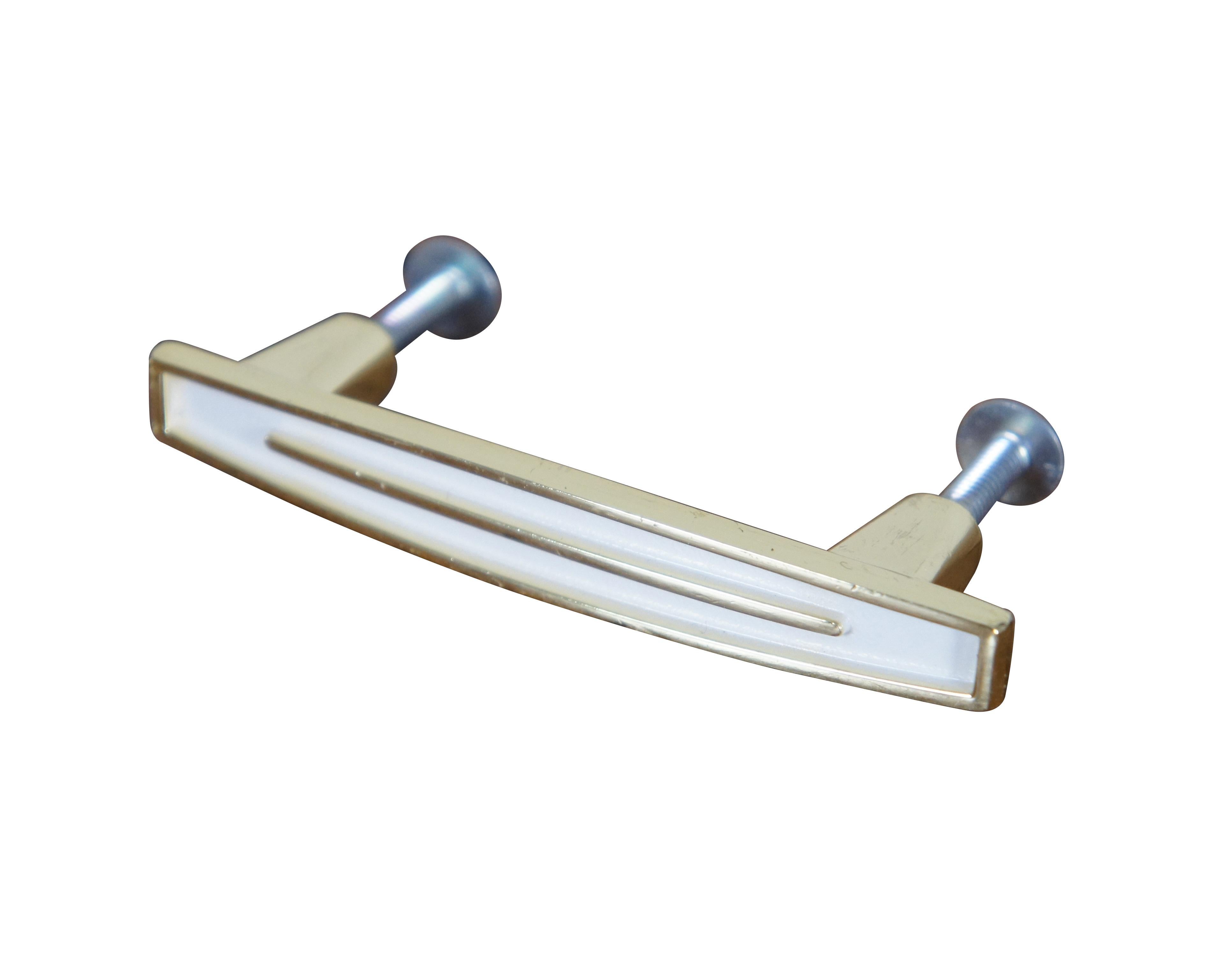 6 National Lock Co Medalist C634 Dramatic Brass Die Cast Drawer Pulls 2 ...