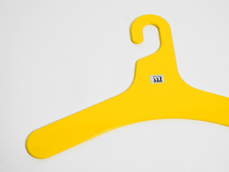 6 Original Unused 70s Yellow Plastic Hangers by Ingo Maurer for Design ...