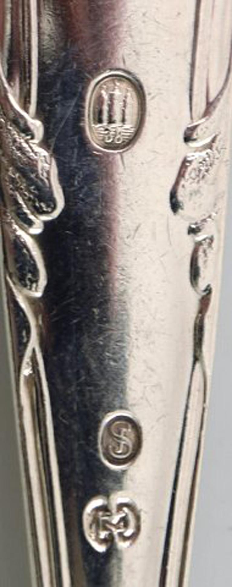 6 Pastry Forks, Cohr, Denmark "Herregaard" Silver Cutlery at 1stDibs