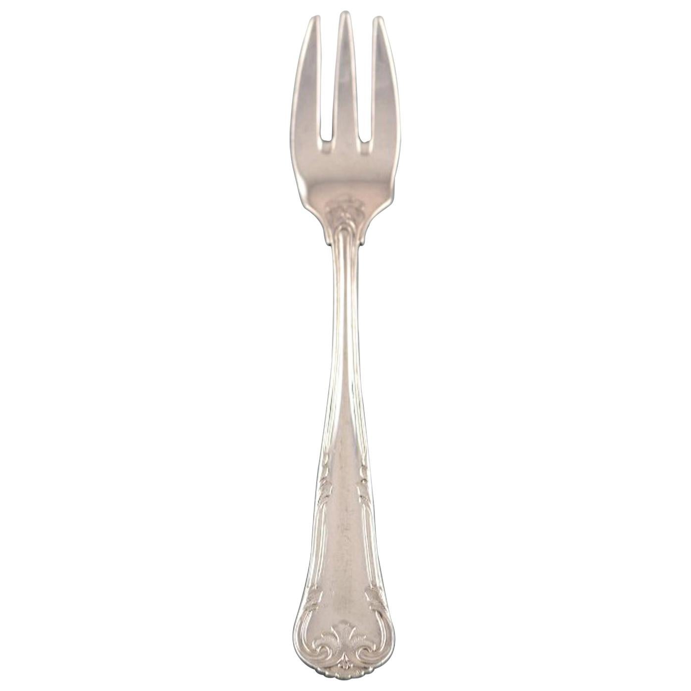 6 Pastry Forks, Cohr, Denmark "Herregaard" Silver Cutlery at 1stDibs