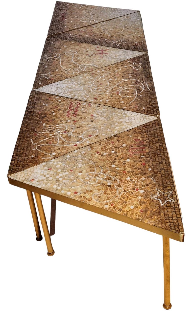 6 Piece Glass Mosaic Tile Coffee Table Genaro Alvarez Cosmic, Mexico ...