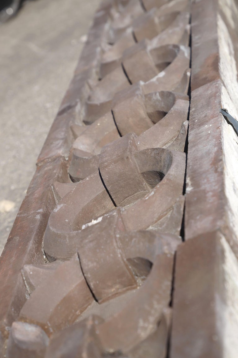 6 Piece-Set Greek Theda Chain Terra Cotta Stone Blocks For Sale at 1stDibs