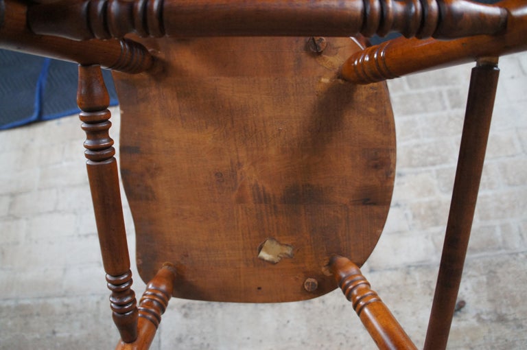 6 Tell City Hard Rock Maple Colonial Style Windsor Back Spindle Dining ...