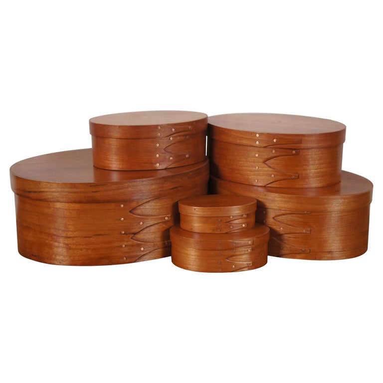 6 Vintage G. Loyd Handmade Bentwood Cedar Nesting Pantry Boxes Shaker ...