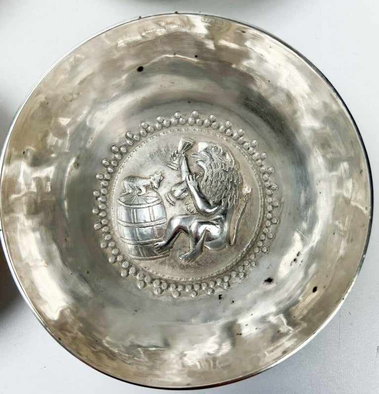 6 Vintage or Earlier Eastern 800 Solid Silver Repousse Bowls Medieval ...