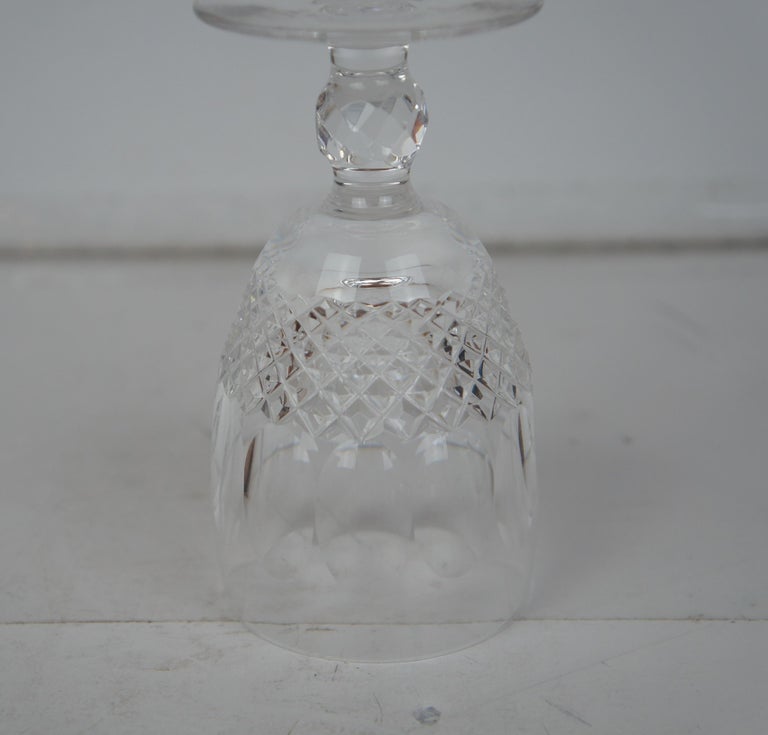 6 Vtg Waterford Cut Crystal Glass Colleen Red Wine Drinking Short Stem