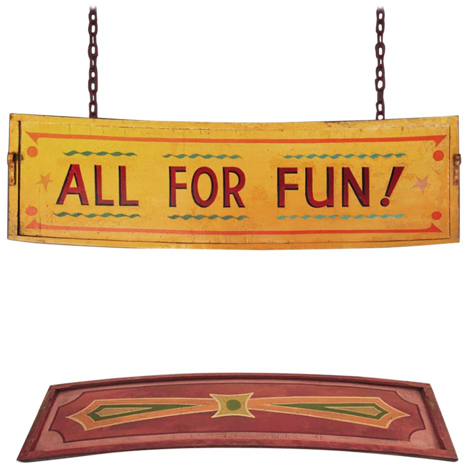 Six 1930s Vintage Fairground Signs For Sale at 1stDibs