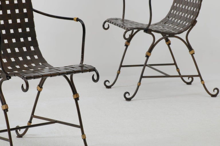 6 x Wrought Iron Chairs For Sale at 1stDibs